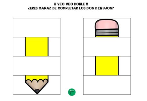 Atención con dibujos dobles para completar - Orientacion Andujar