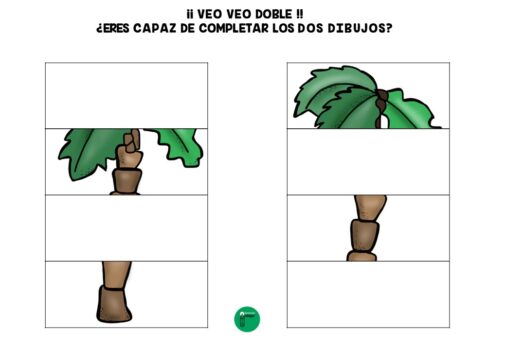 Atención con dibujos dobles para completar - Orientacion Andujar