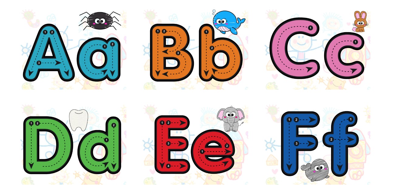 ABECEDARIO DIRECCIONAL CON DIBUJOS POR LETRA - Orientacion Andujar