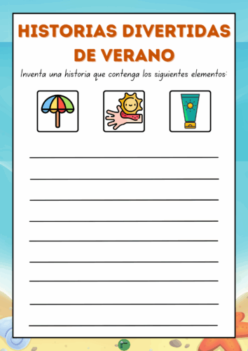 Ficha de Escritura Creativa sobre Historias Divertidas de Verano ...