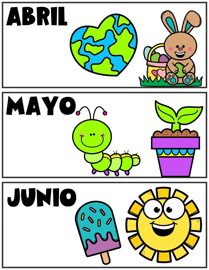 Mini carteles decora tu clase con los meses del año - Orientacion Andujar