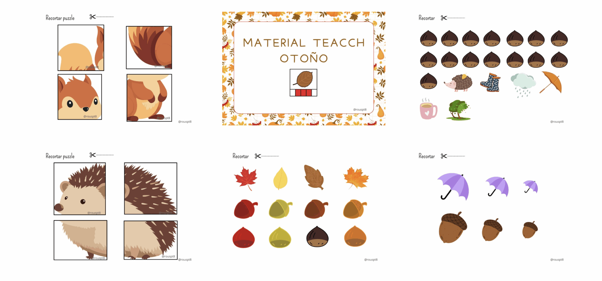 Comprensión de lecturas cortas temática otoñal - Orientacion Andujar