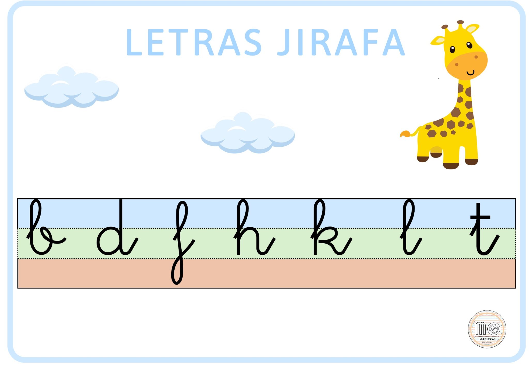 Carteles letras jirafa letras tortuga en letras topo - Orientacion Andujar