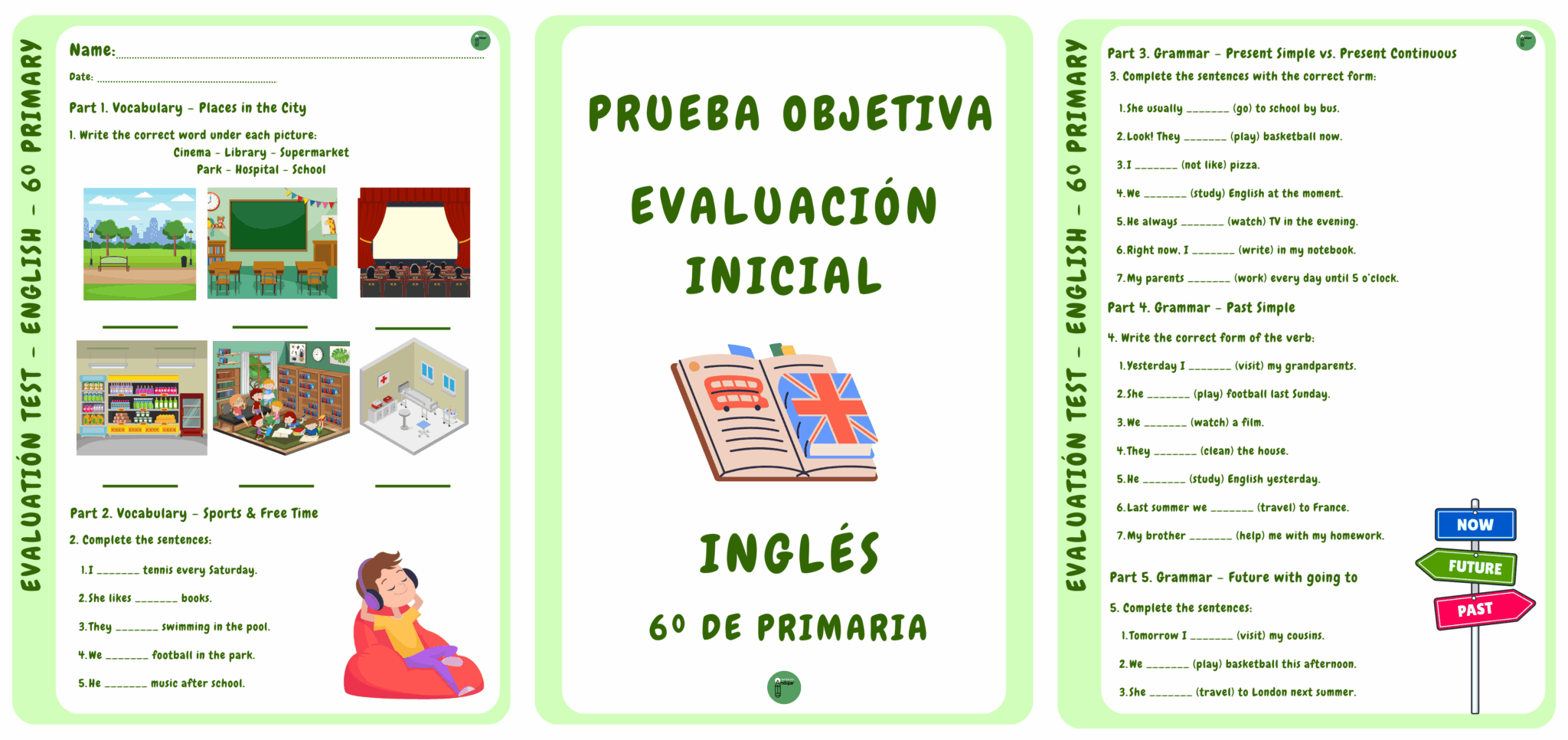 Colección de evaluaciones iniciales de Inglés para Primaria ...