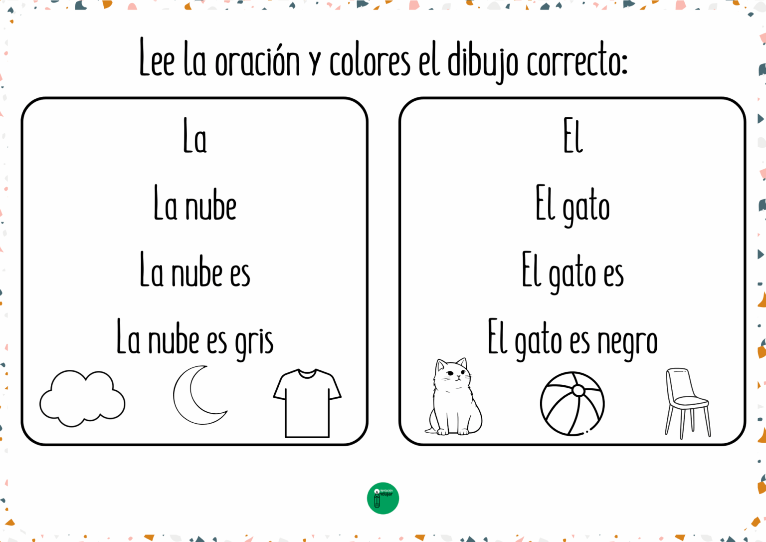 Lee y Colorea con Pirámides de Oraciones - Orientacion Andujar