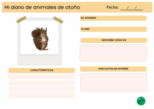 Trabajo de investigación: Mi diario de animales de otoño - Orientacion ...
