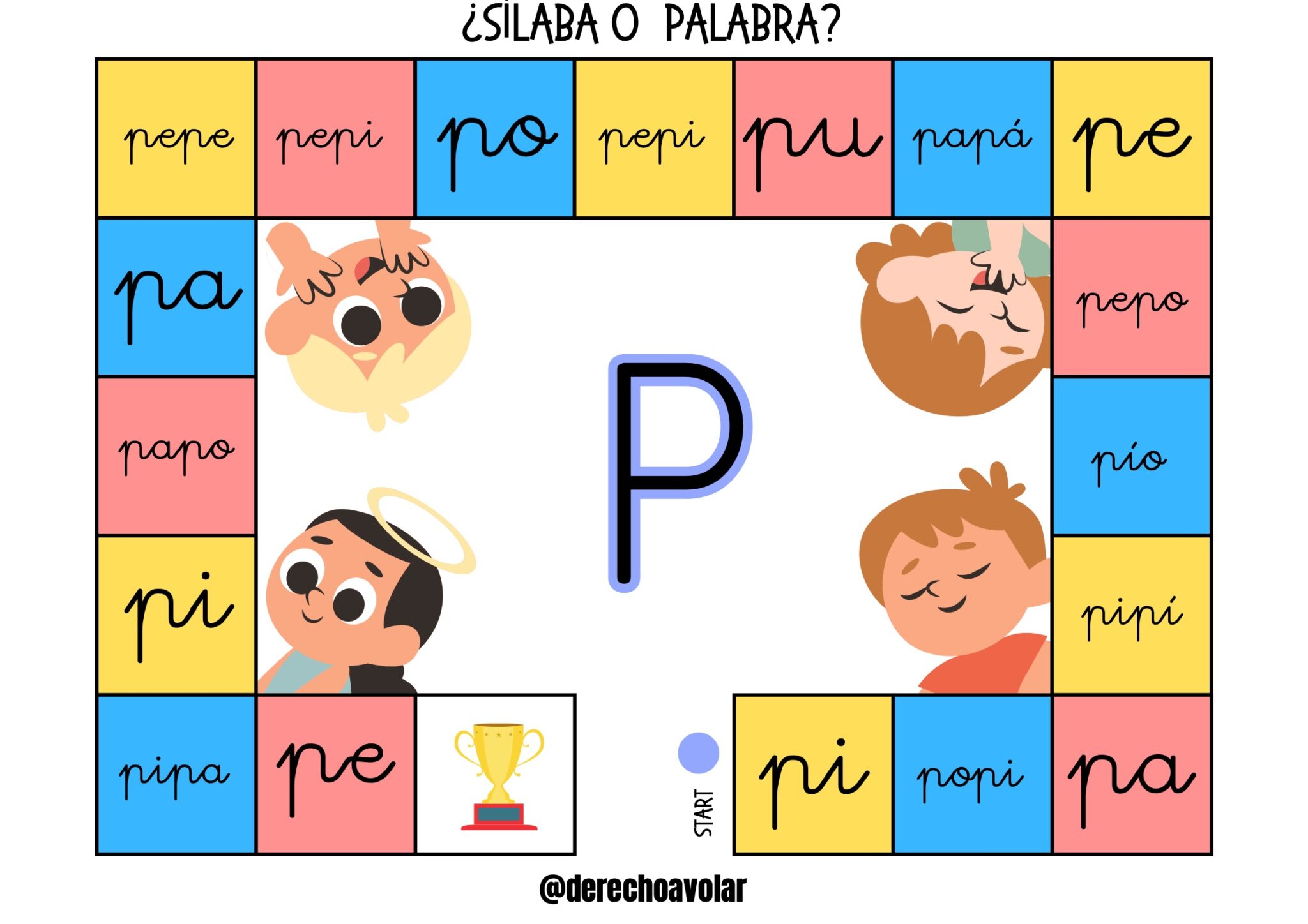 Tableros de lectura juego de lengua, sílabas o palabras - Orientacion ...