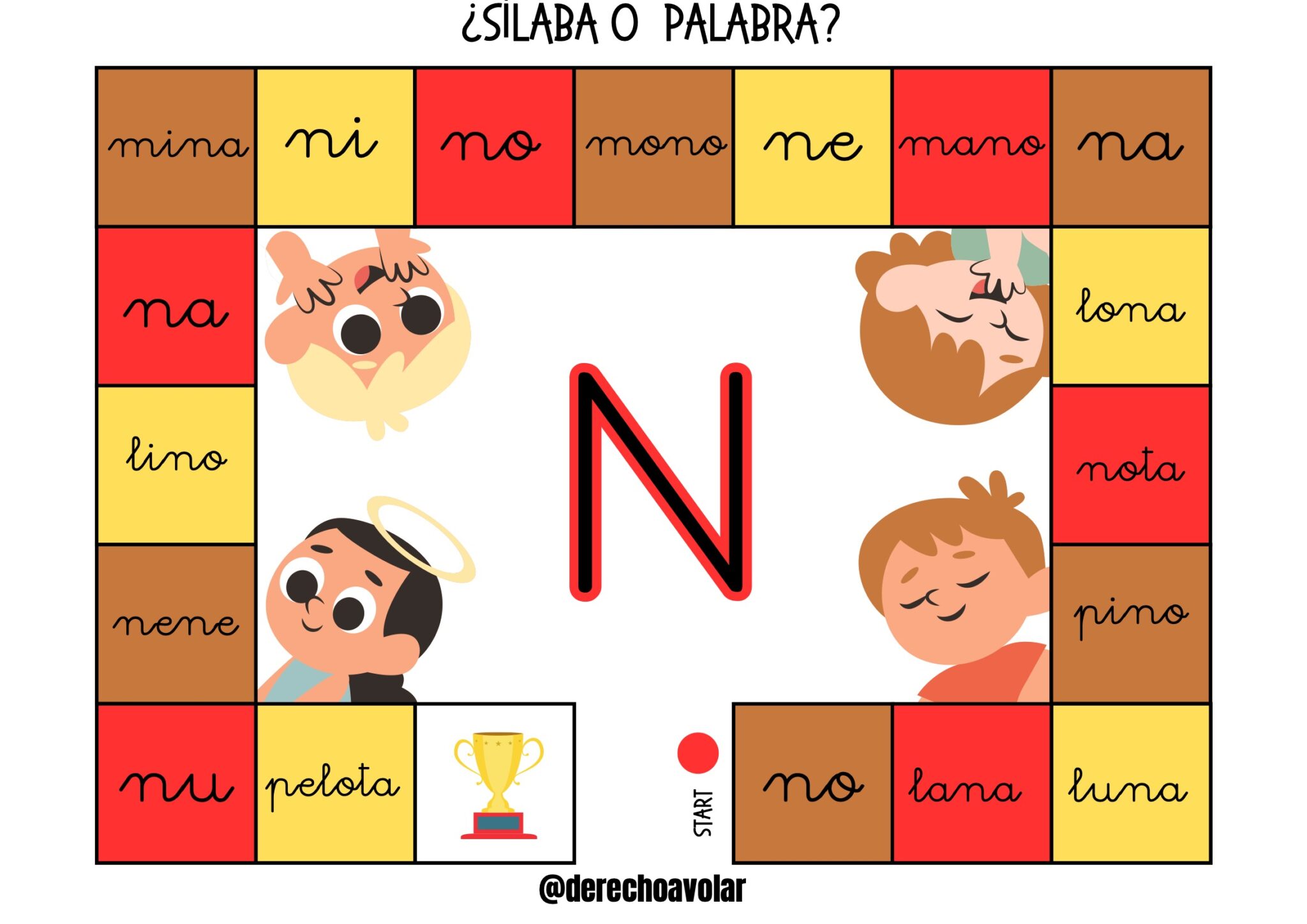 Tableros de lectura juego de lengua, sílabas o palabras - Orientacion ...