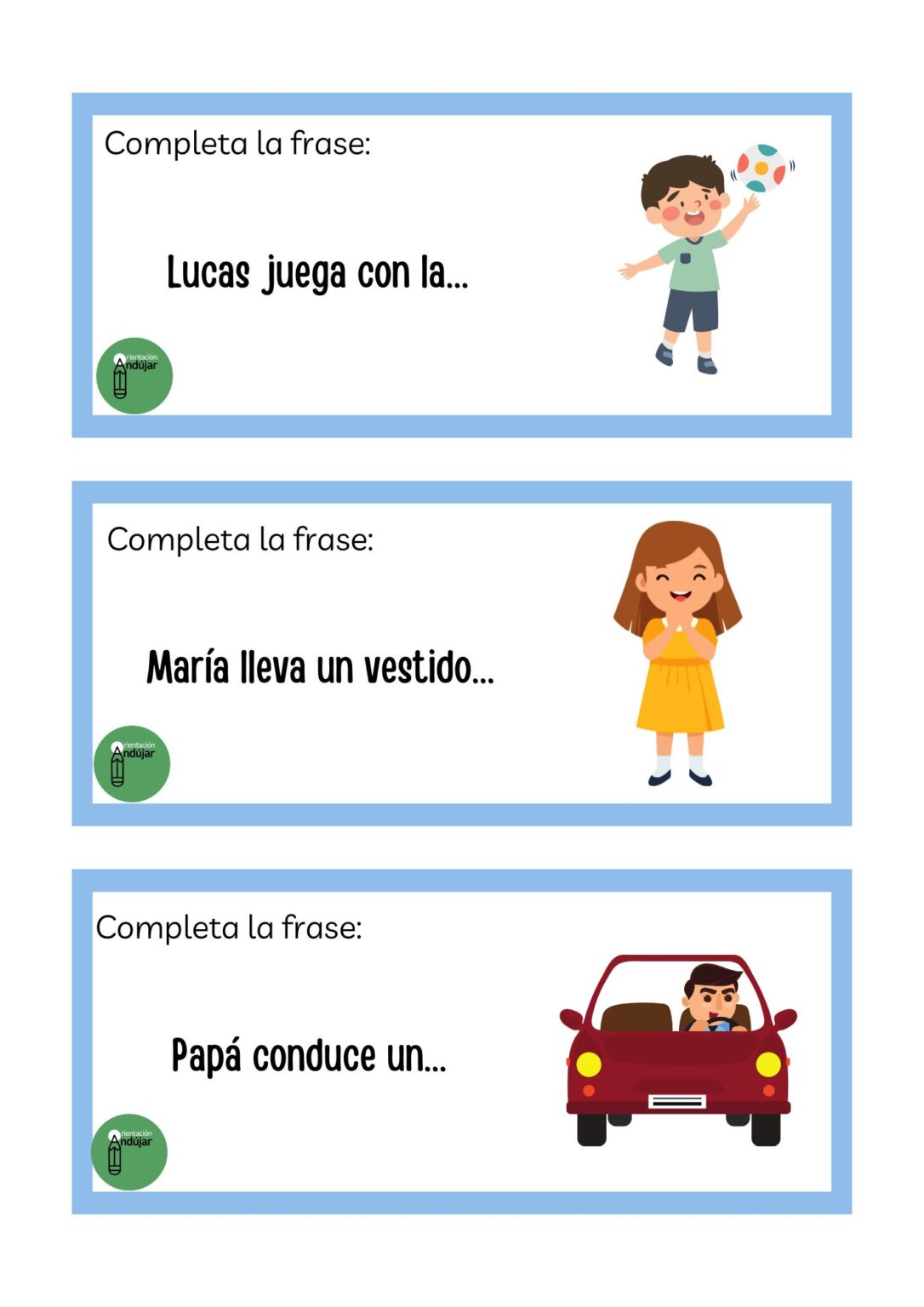 Terminamos la frase con ayuda de la imagen - Orientacion Andujar