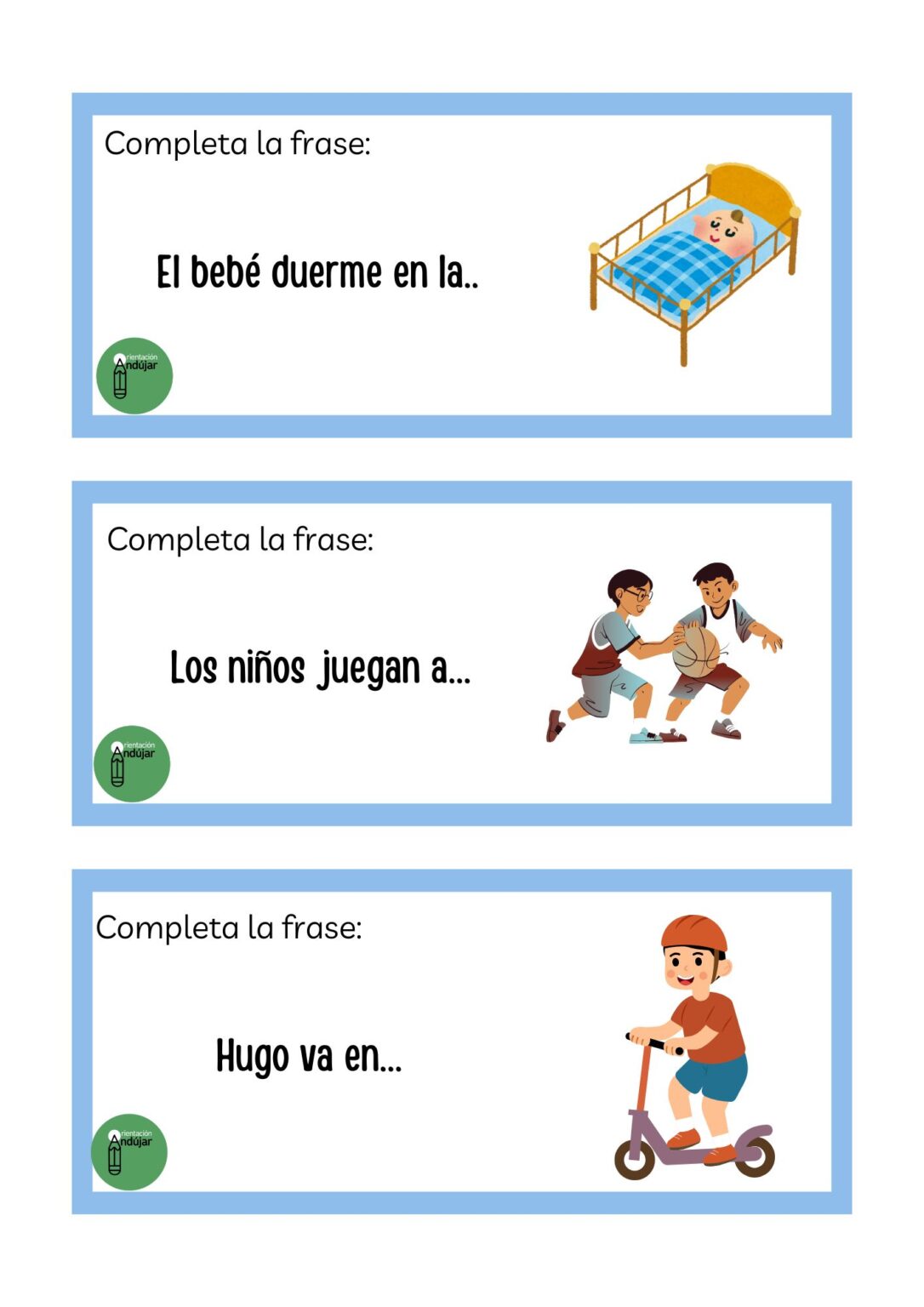 Terminamos la frase con ayuda de la imagen - Orientacion Andujar