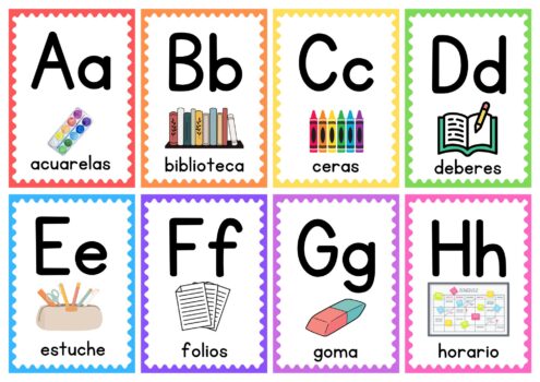 Llaverito abecedario escolar con vocabulario - Orientacion Andujar