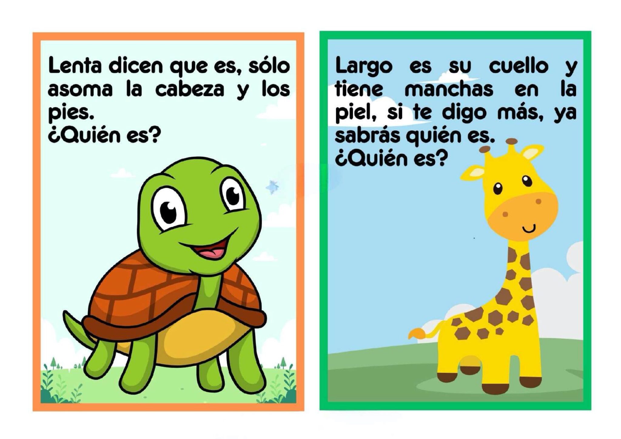 Boninas Adivinanzas De Animales Orientacion Andujar