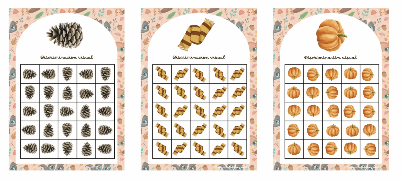 Juego de atención: Busca y encuentra en el tablero LINCE de otoño ...