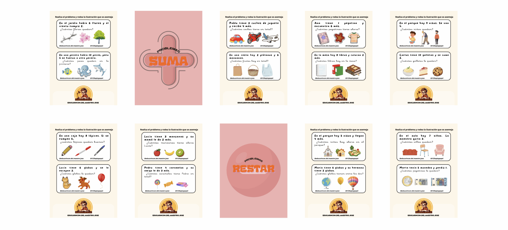 Divertidas Fichas Matemáticas para Practicar Menor Que Mayor Que ...