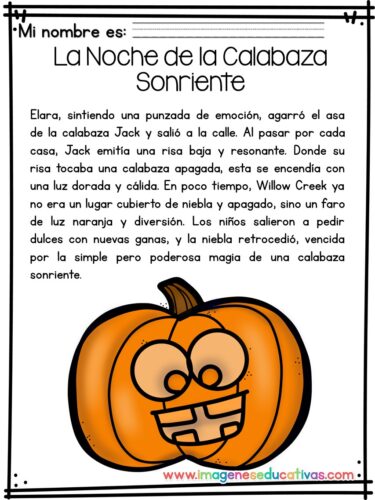 Cuentos de Comprensión lectora Especial Halloween - Orientacion Andujar