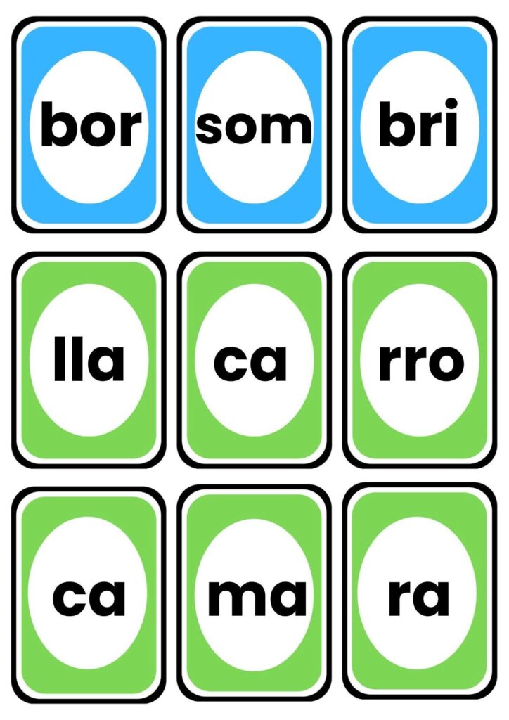 Divertido juego UNO de sílabas simples y trabadas - Actividades de ...