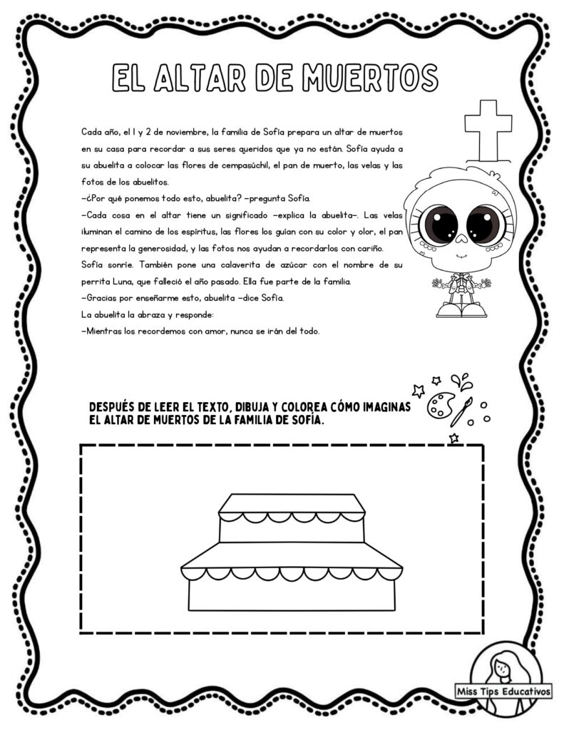 Mi CUADERNILLO DE comprensión lectora día de muertos - Orientacion Andujar