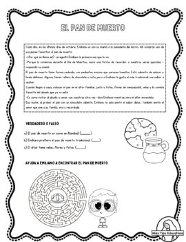 Mi CUADERNILLO DE comprensión lectora día de muertos - Orientacion Andujar