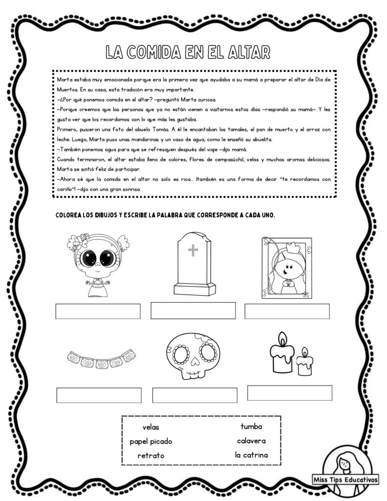 Mi CUADERNILLO DE comprensión lectora día de muertos - Orientacion Andujar