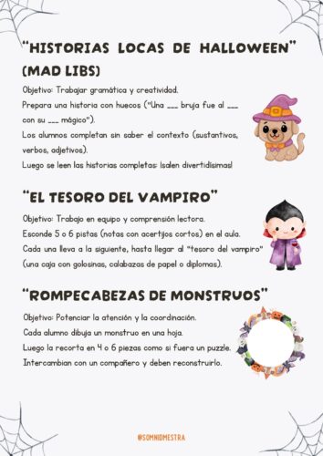 Pack de actividades originales para Halloween - Orientacion Andujar