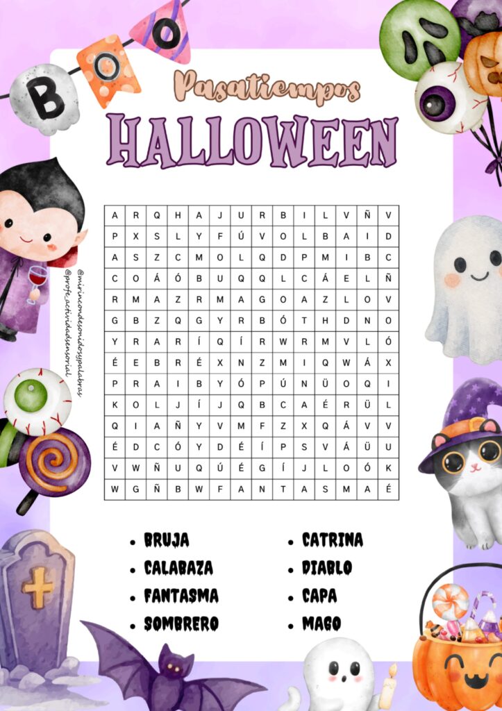 Pasatiempos de Halloween 2025 - Orientacion Andujar