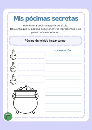 Escritura creativa: Mi recetario de pócimas mágicas de Halloween ...