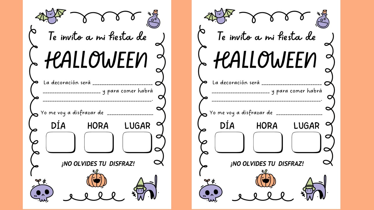 Crea una invitación para tu fiesta de Halloween - Orientacion Andujar