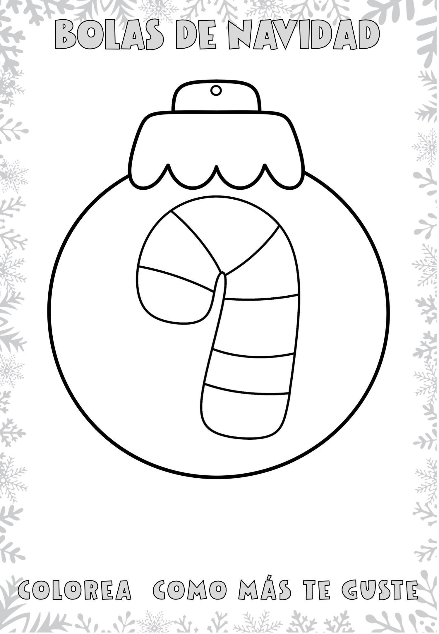 15 BOLAS NAVIDAD listas para colorear - Orientacion Andujar