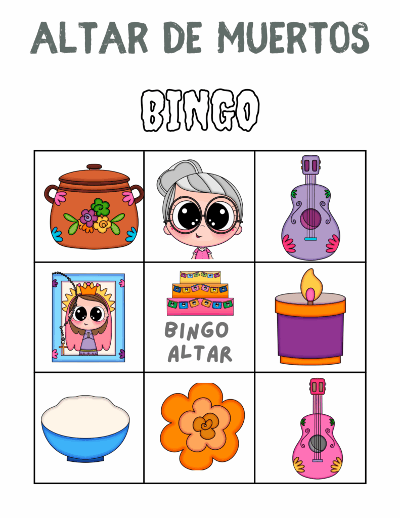 ALTAR DE MUERTOS bingo 3x3 XL - Orientacion Andujar