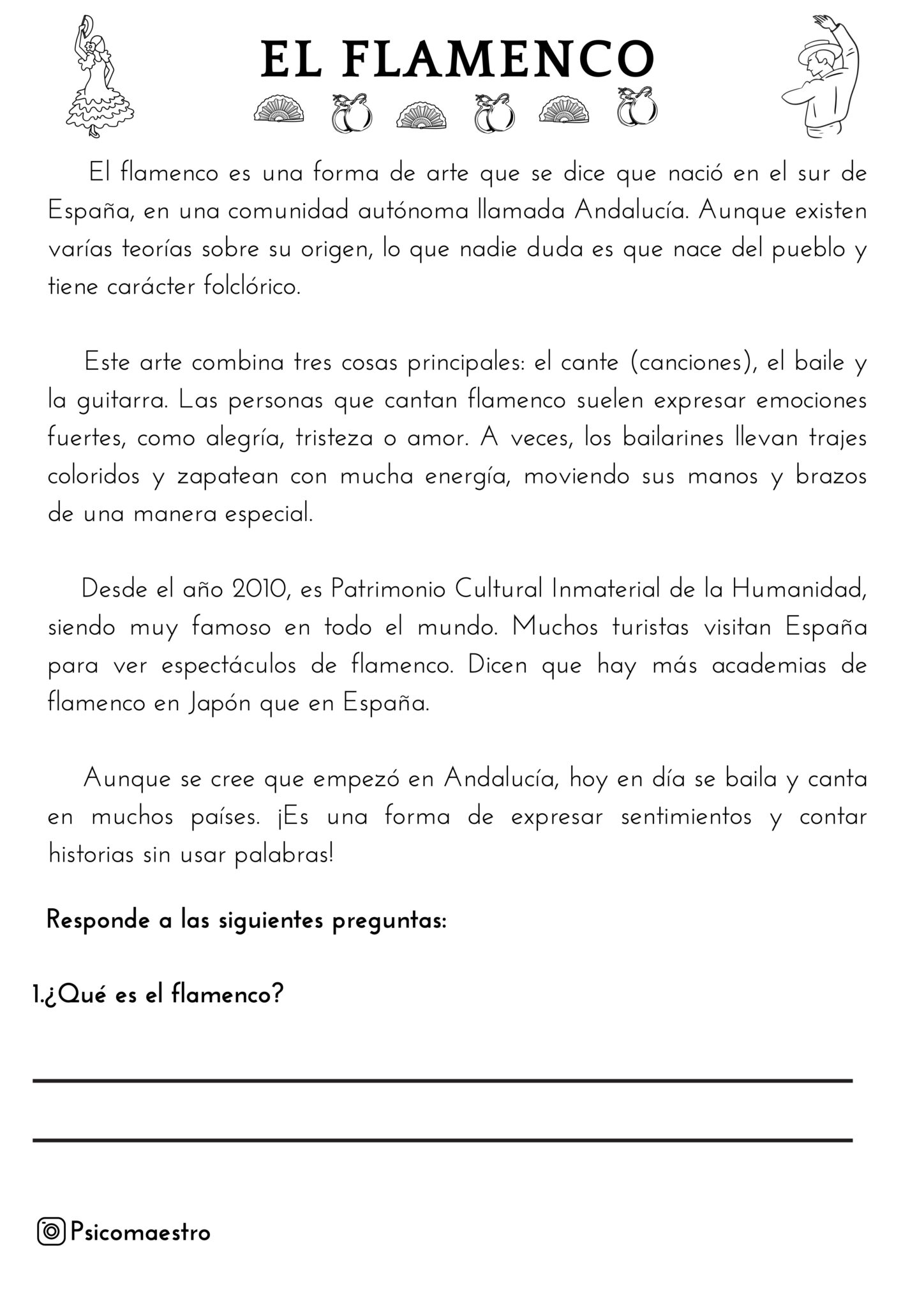 💃Actividades para celebrar el día del flamenco - Orientacion Andujar