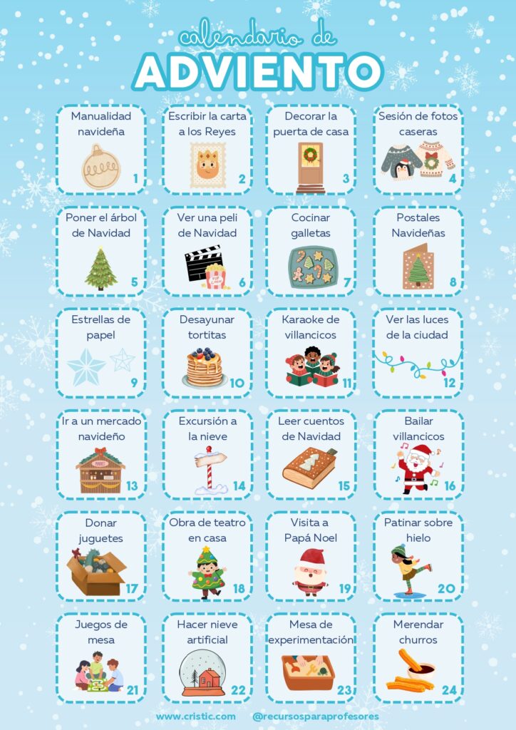Bonito calendario de adviento - Orientacion Andujar