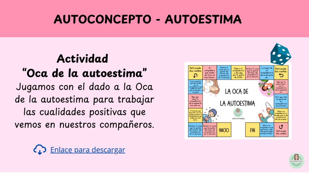 La oca para trabajar AUTOESTIMA Y AUTOCONCEPTO 14 - Orientación Andújar ...