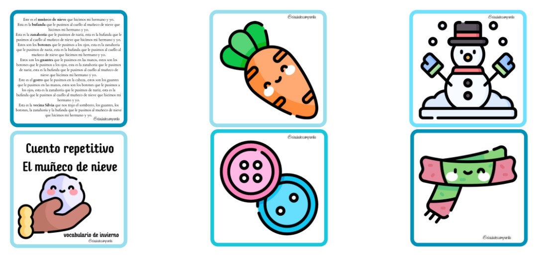 Cuento repetitivo El muñeco de nieve - Orientacion Andujar