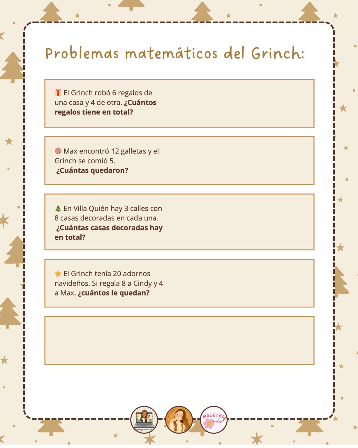 EL Grinch Cuaderno de Actividades infantil y primaria - Orientacion Andujar