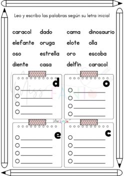 Hojas para trabajar sílabas y lectura de palabras - Orientacion Andujar