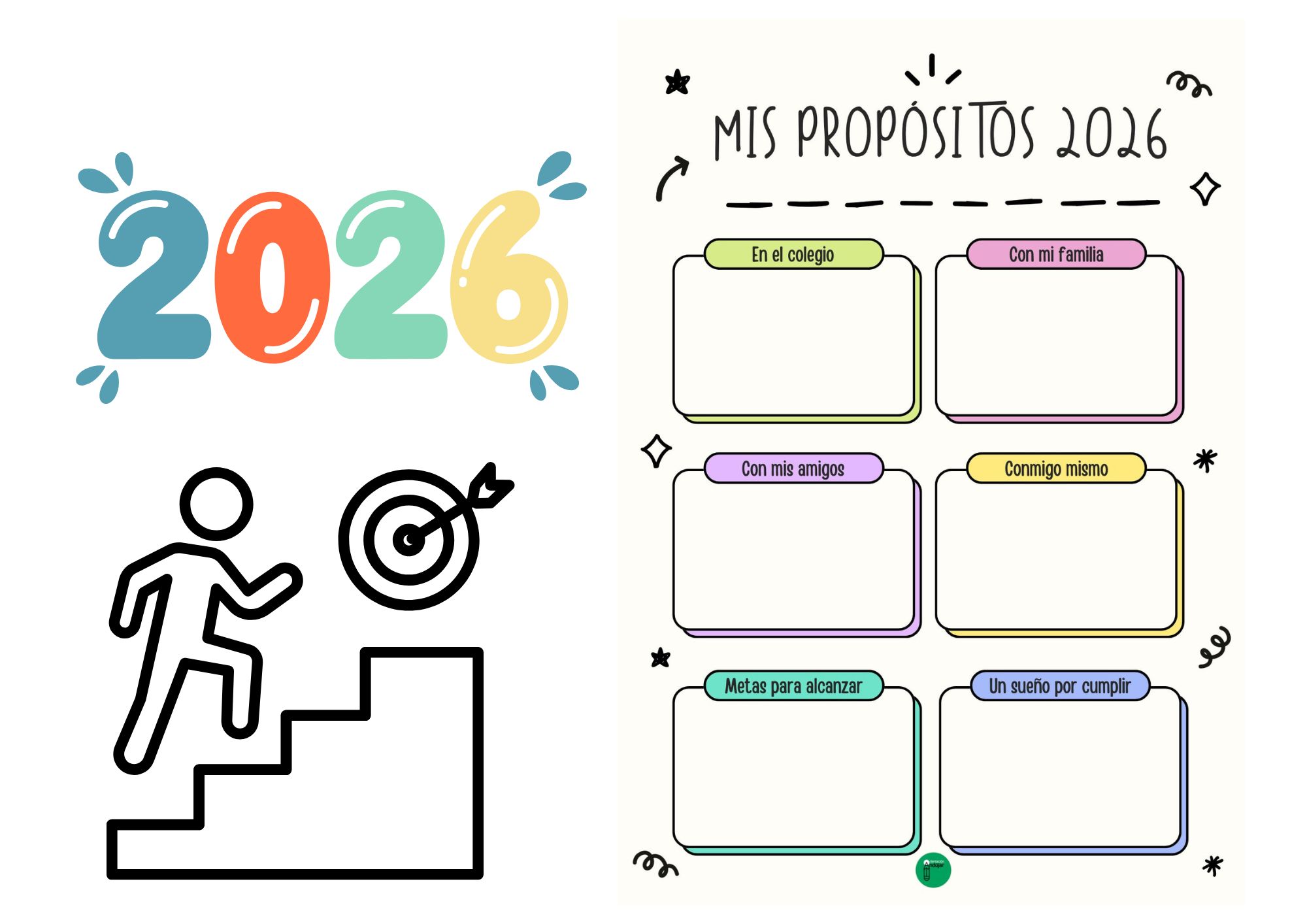 Plantilla "Mis propósitos para 2026" - Orientacion Andujar
