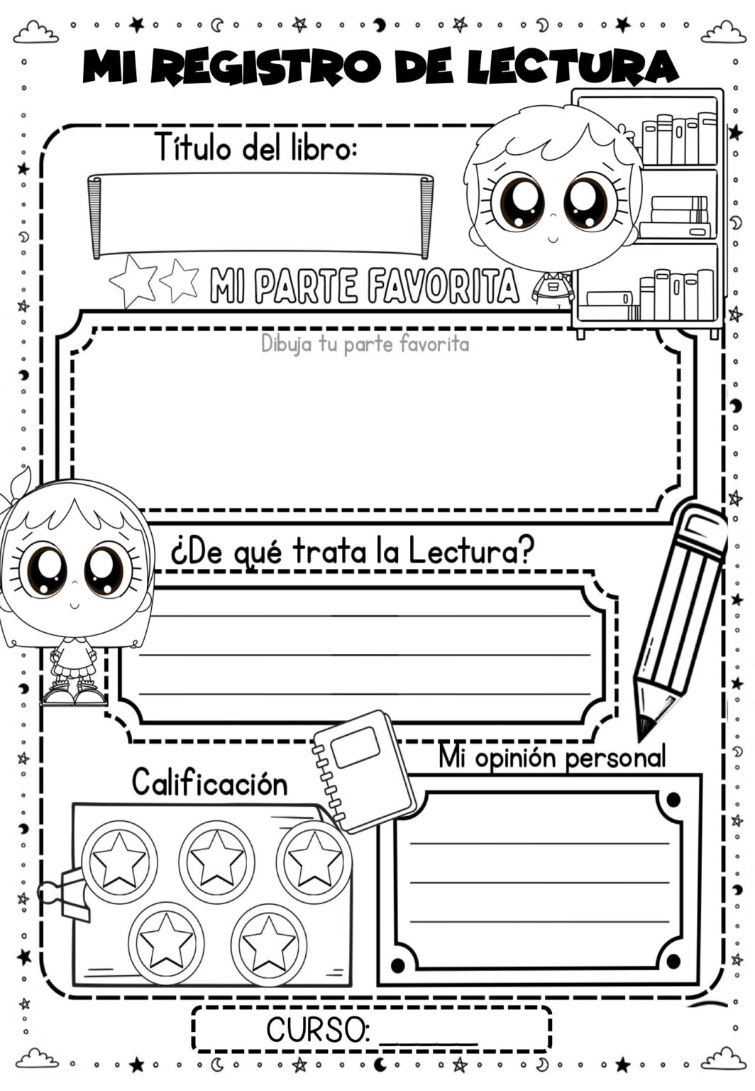 BONITOS REGISTROS DE LECTURA Para tus clases - Orientacion Andujar