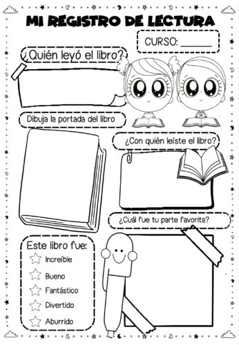 BONITOS REGISTROS DE LECTURA Para tus clases - Orientacion Andujar