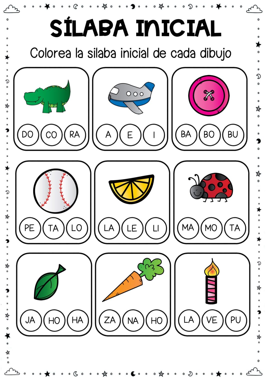 CONCIENCIA FONOLÓGICA LA SÍLABA INICIAL - Orientacion Andujar