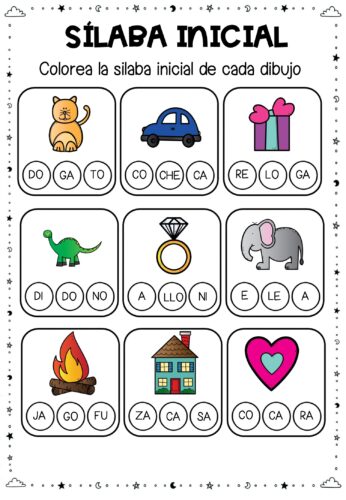 CONCIENCIA FONOLÓGICA LA SÍLABA INICIAL - Orientacion Andujar