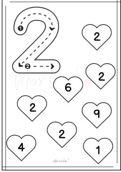 Especial San Valentín Amor y Amistad Motricidad de números 1 al 20 ...