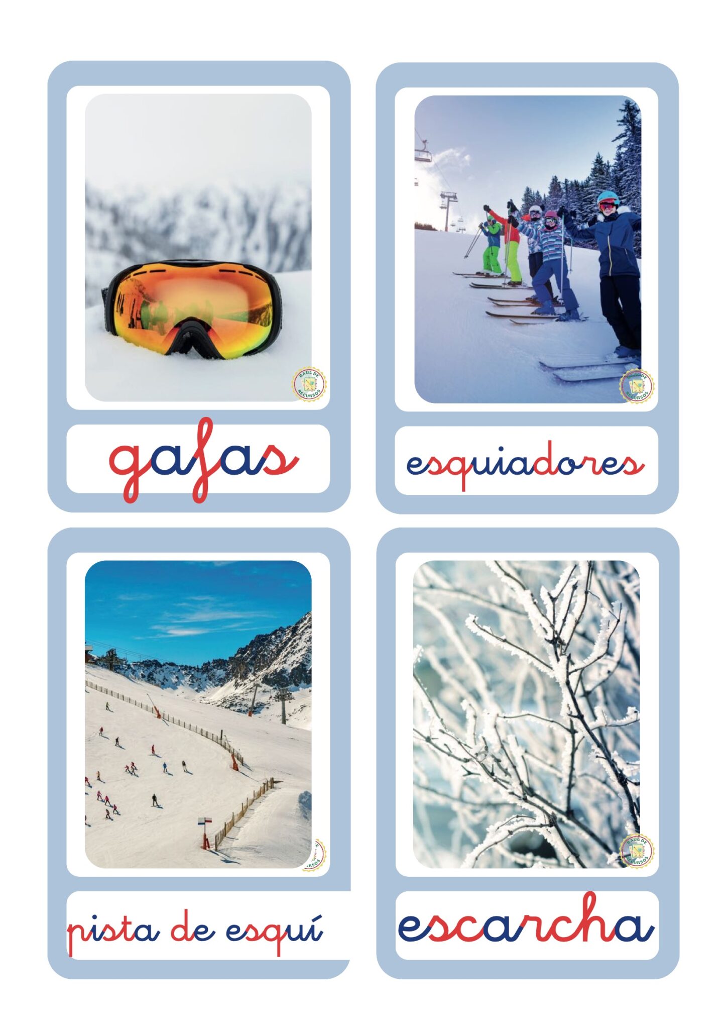 FLASHCARD VOCABULARIO DE INVIERNO - Orientacion Andujar