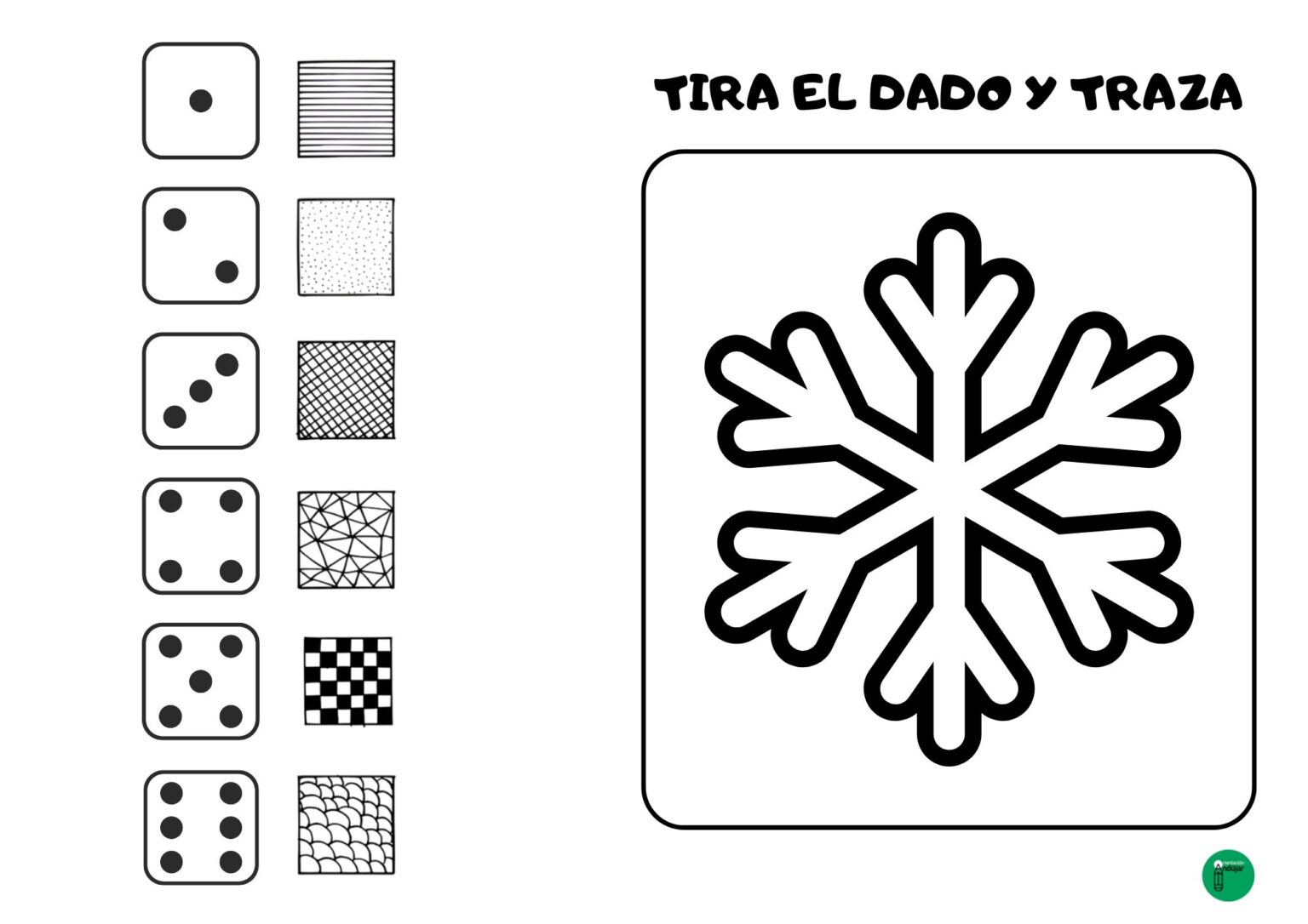 Dibujos de invierno con grafismo creativo: Lanza el dado y dibuja ...