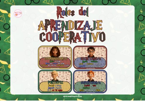 Bonitas tarjetas de roles cooperativos - Orientacion Andujar