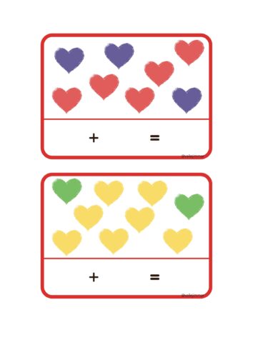 Sumas con corazón Día del amor y la amistad - Orientacion Andujar