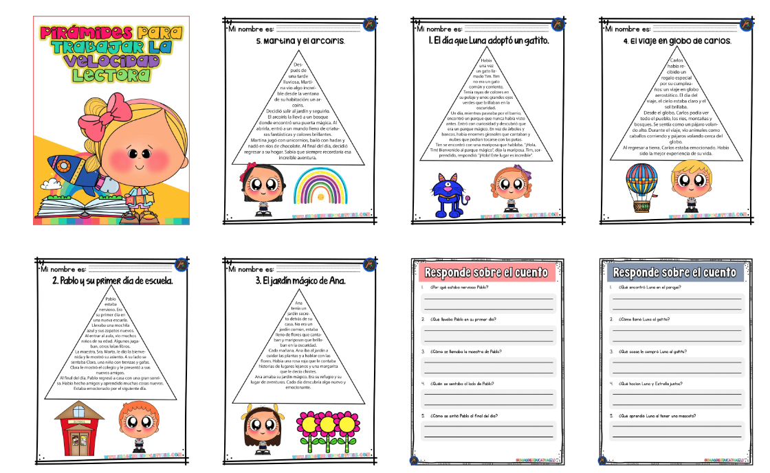 PIRÁMIDES PARA TRABAJAR LA VELOCIDAD LECTORA - Orientacion Andujar