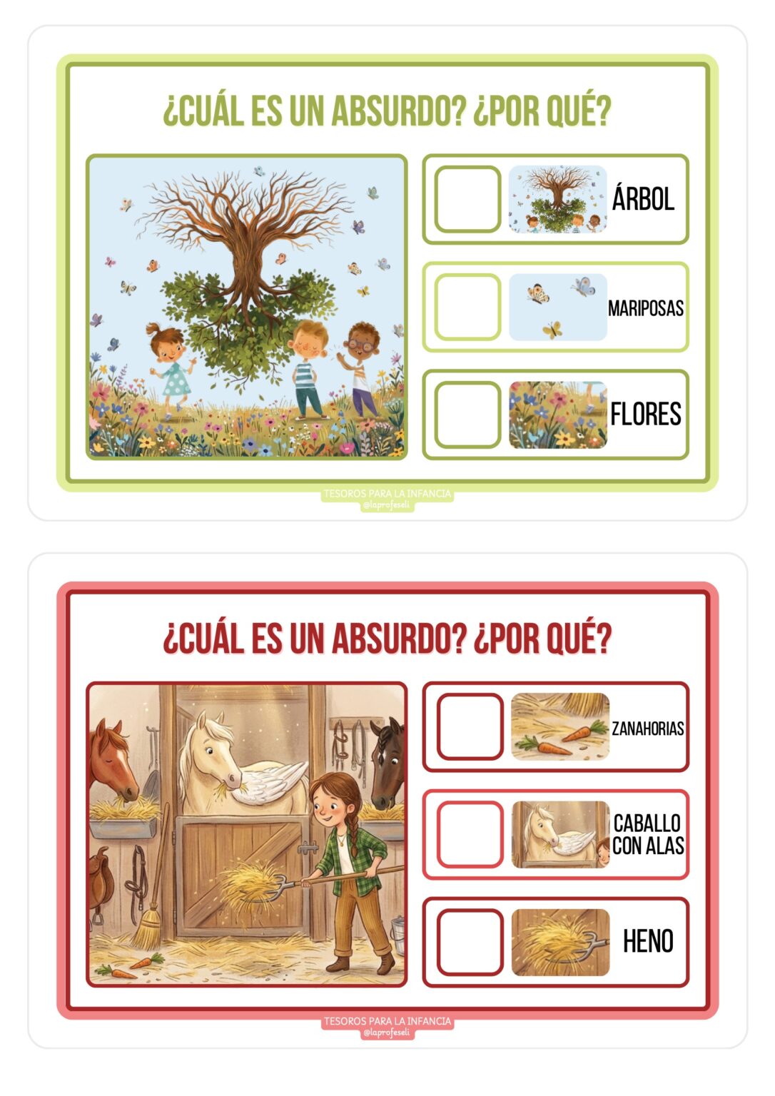 20 ABSURDOS VISUALES en bonitas tarjetas - Orientacion Andujar
