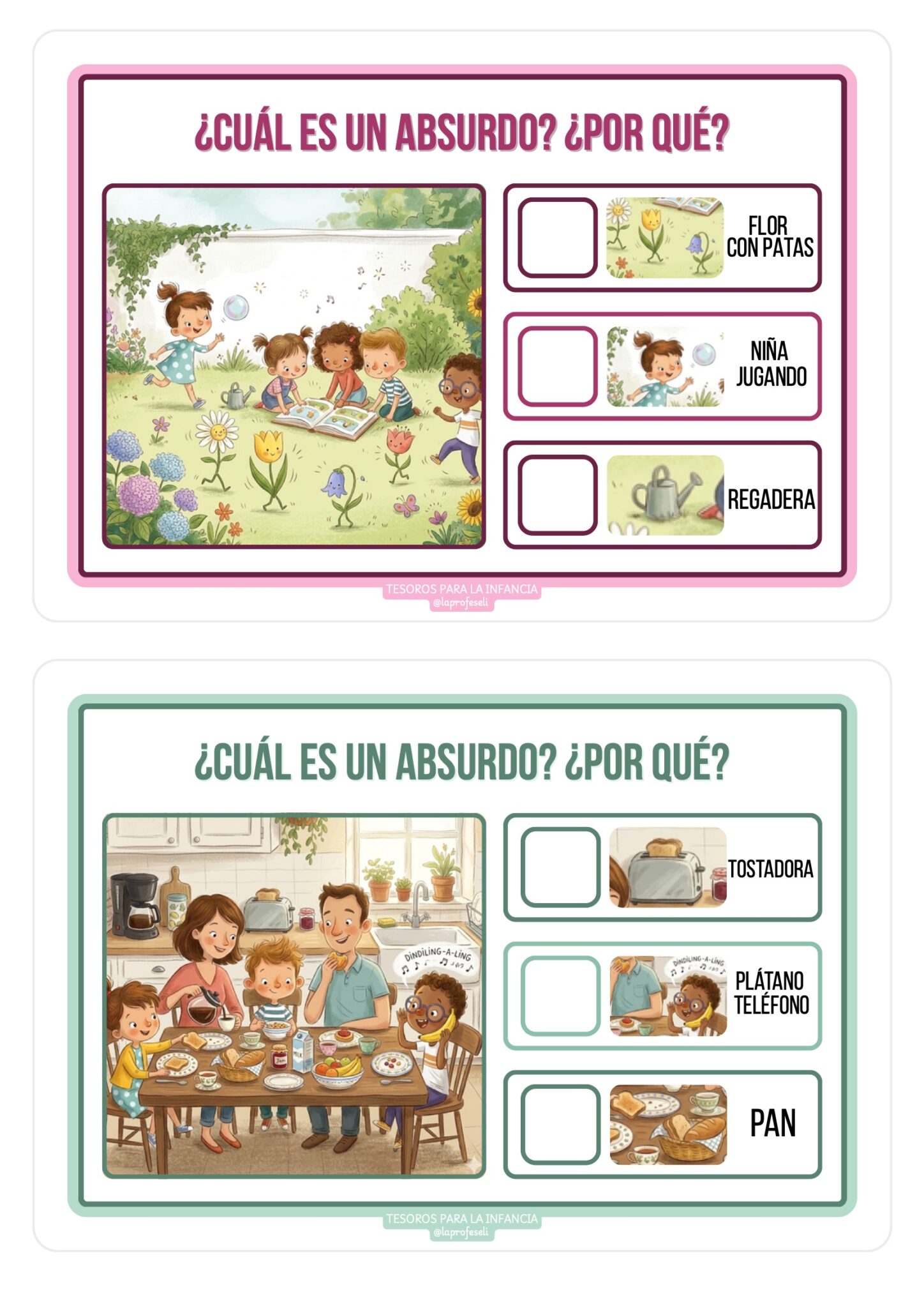20 ABSURDOS VISUALES en bonitas tarjetas - Orientacion Andujar