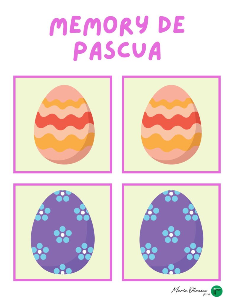 Juegos para los últimos días de clase: Memory de Pascua - Orientacion ...