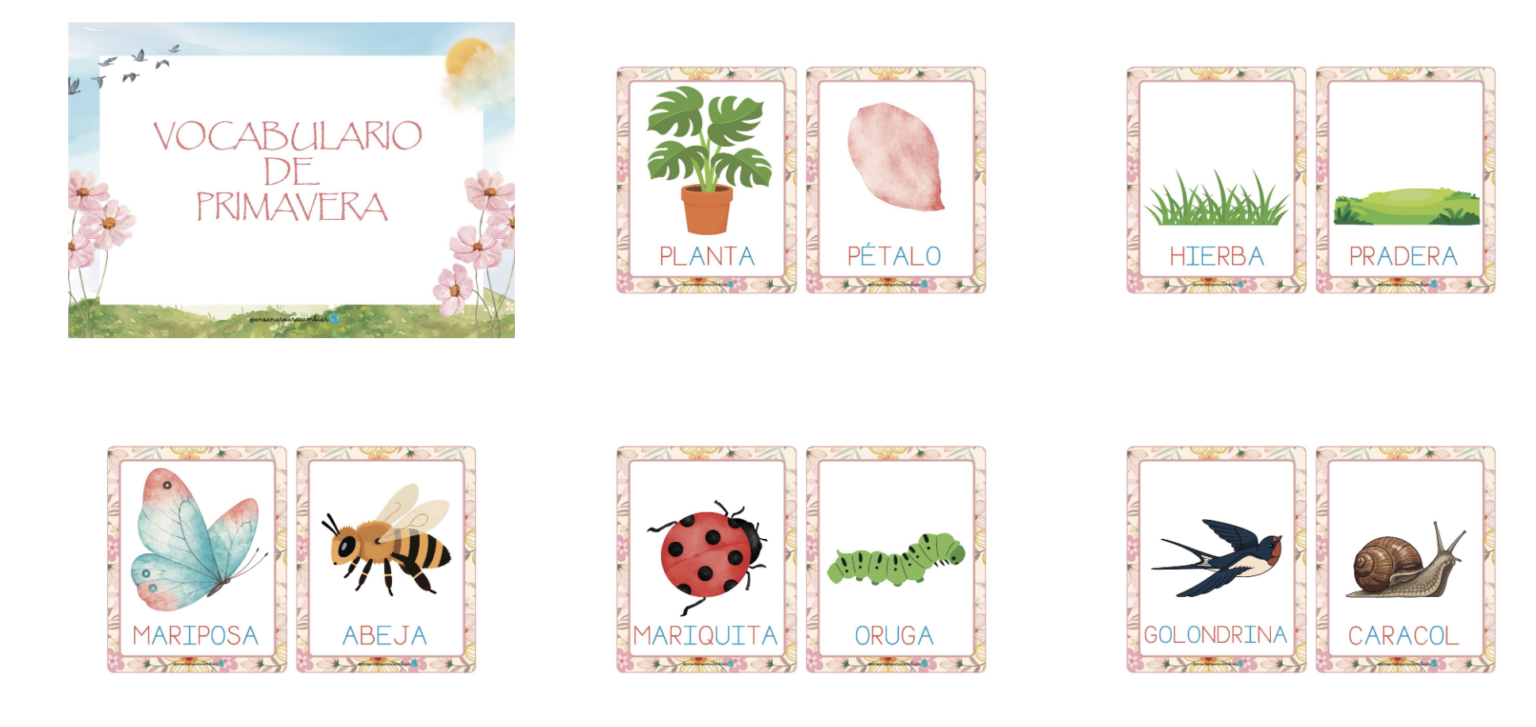 tarjetas vocabulario primavera Archives - Orientación Andújar ...